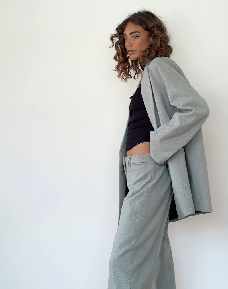 Grey Wool Tailored Trouser | Abdel – motelrocks-com-us