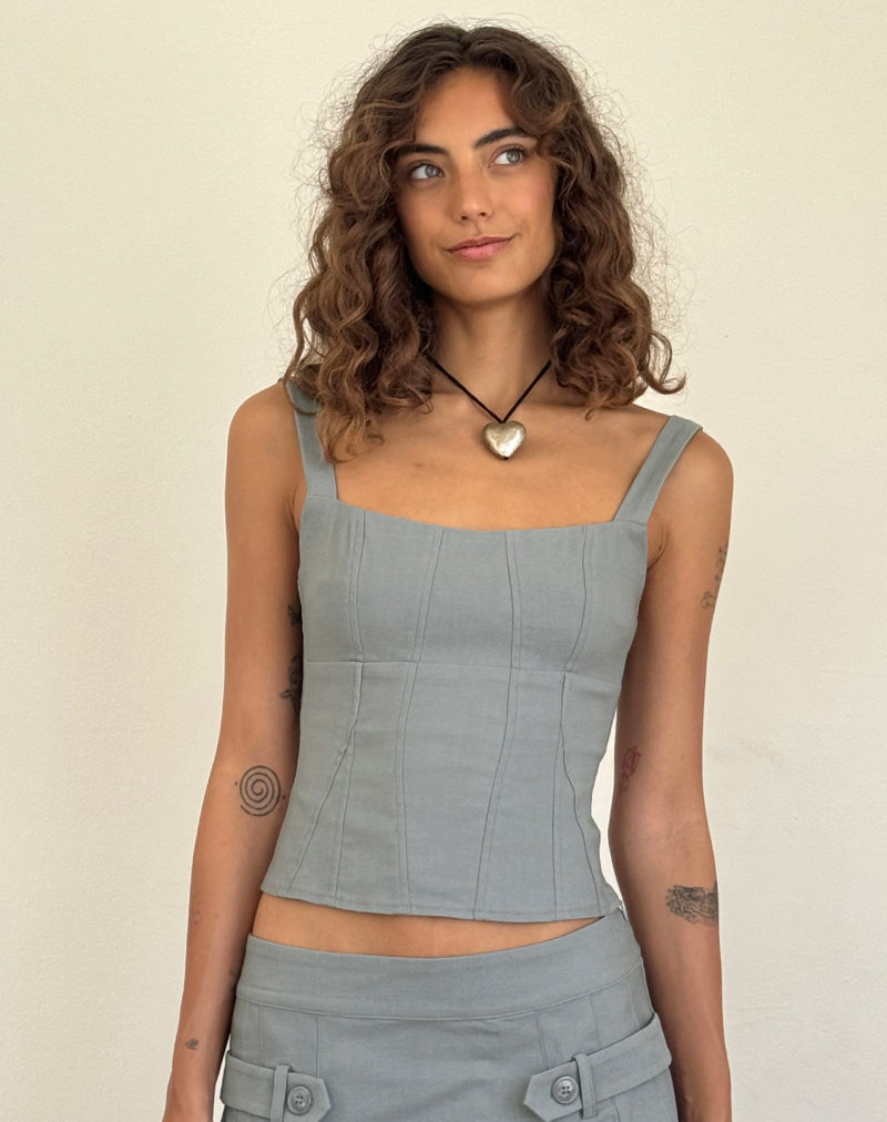 Grey Tie Back Top | Ailsa – motelrocks-com-us