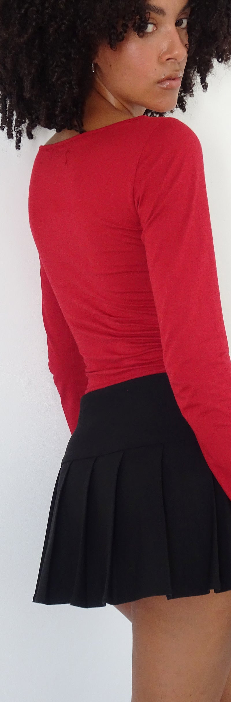 Adrenalin Red Long Sleeve Top with Cherry Print | Amabon – motelrocks ...