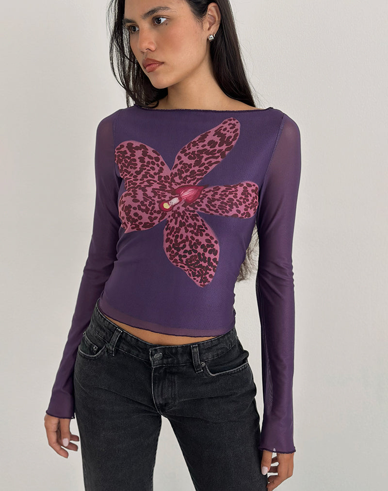 Purple Vibrant Orchid Long Sleeve Top | Armali – motelrocks-com-us
