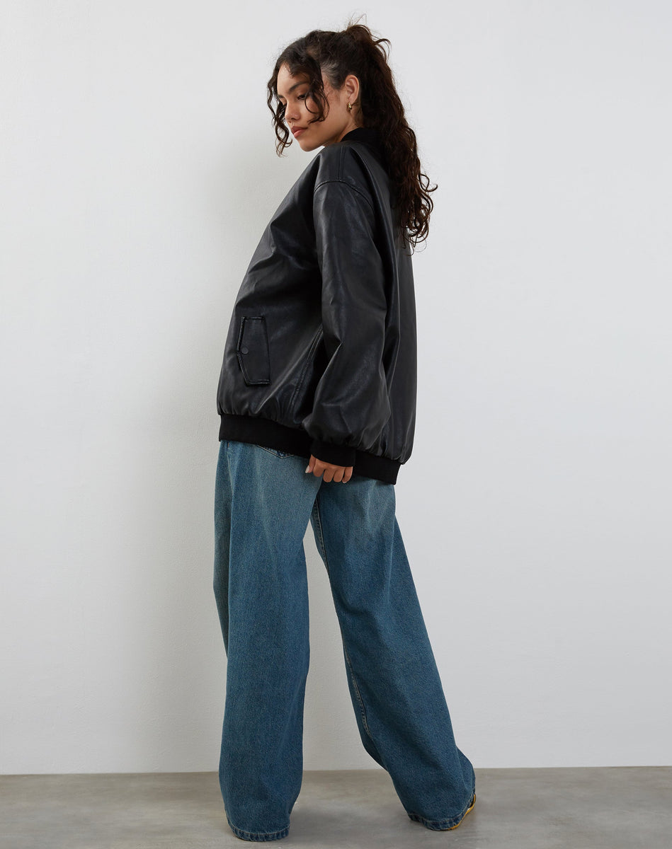 Black PU Jacket | Benta – motelrocks-com-us