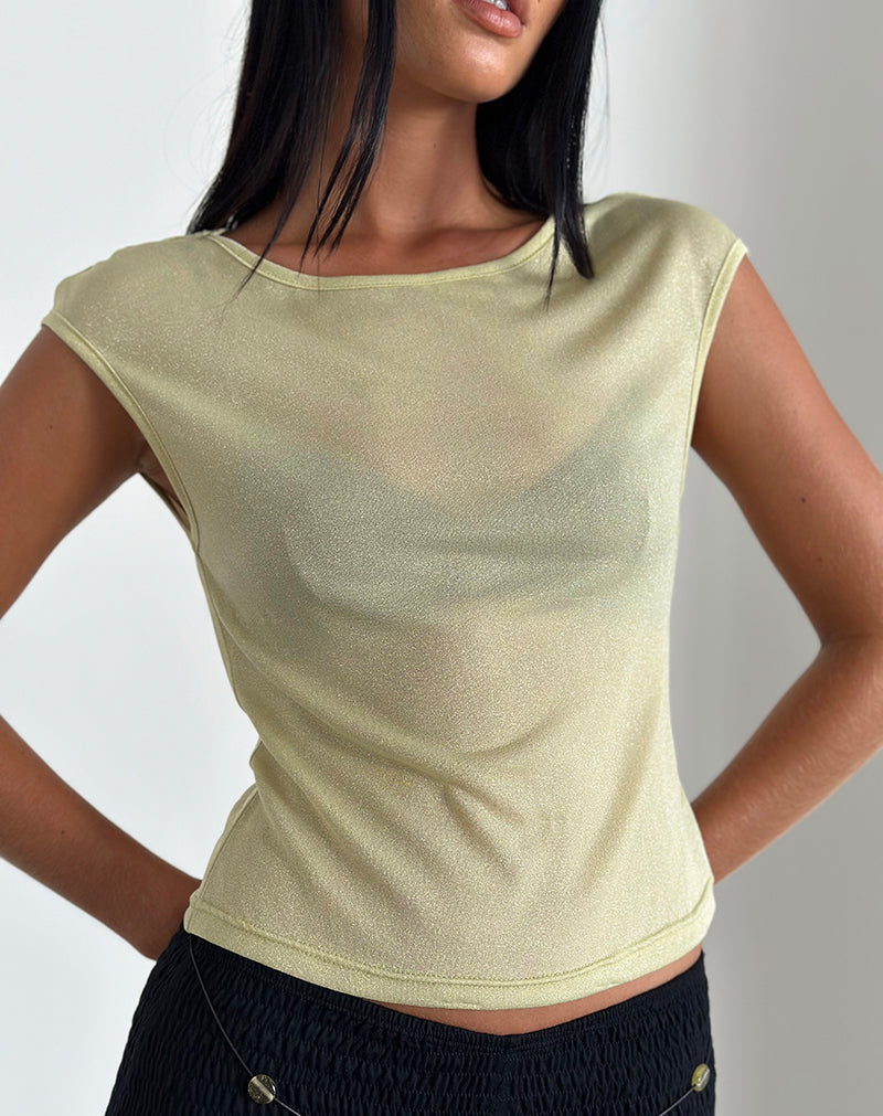 Yellow Shimmer Top | Bentley – motelrocks-com-us