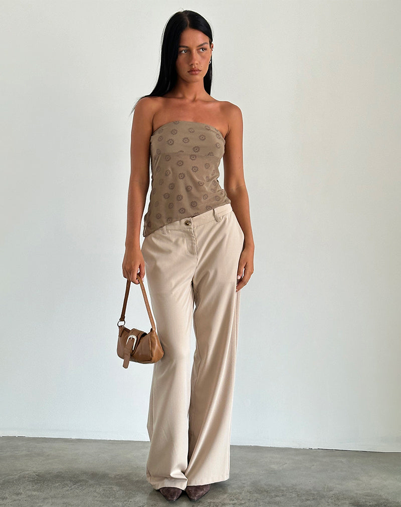 Daisy Flock Light Brown Top | Bistara – motelrocks-com-us