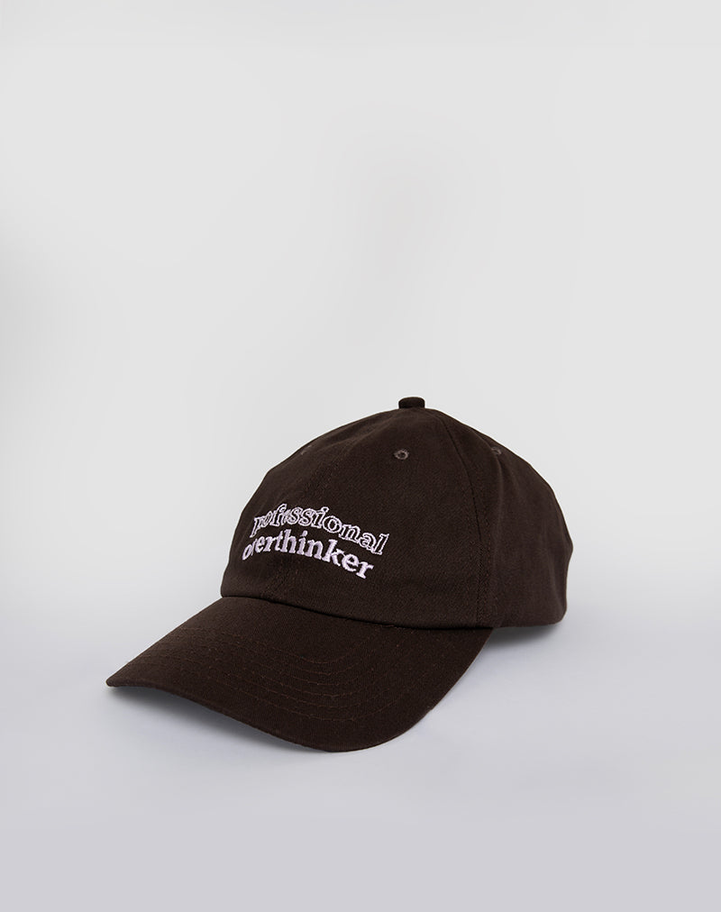 Brown Chocolate with Professional Overthinker Slogan | Cap – motelrocks ...