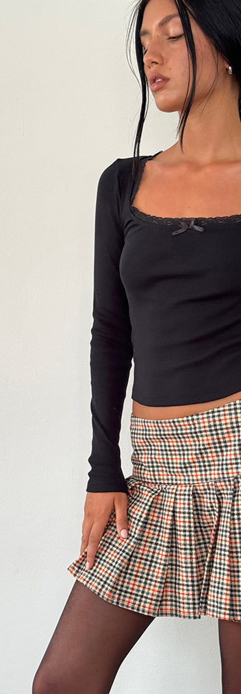 Country Check Mini Skirt | Casini – motelrocks-com-us