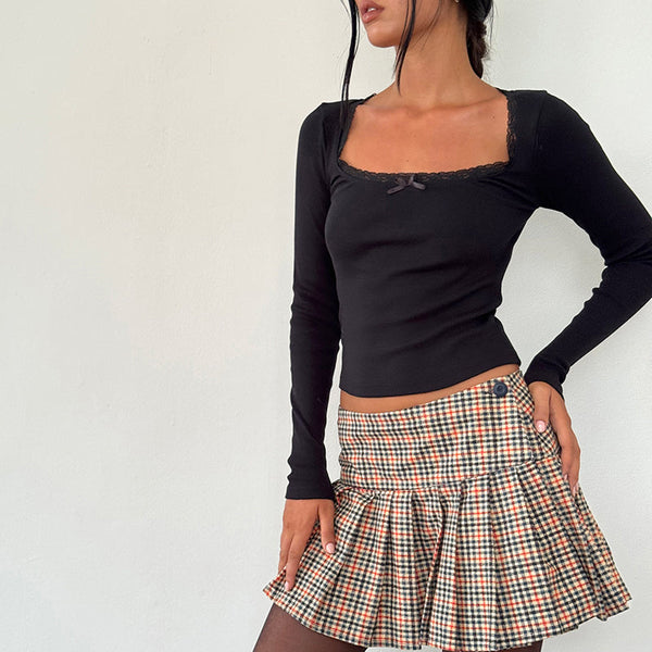 Country Check Mini Skirt | Casini – motelrocks-com-us