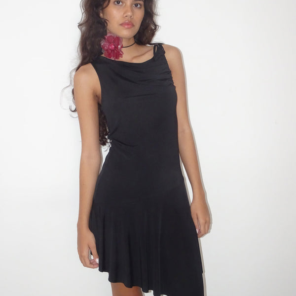 Black Slinky Mini Dress | Chaya – motelrocks-com-us