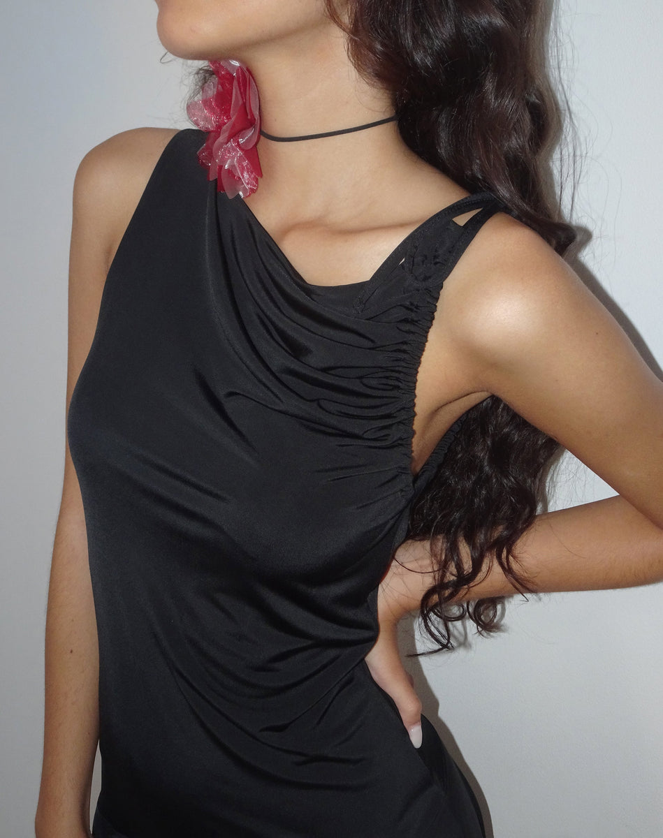 Black Slinky Mini Dress | Chaya – motelrocks-com-us
