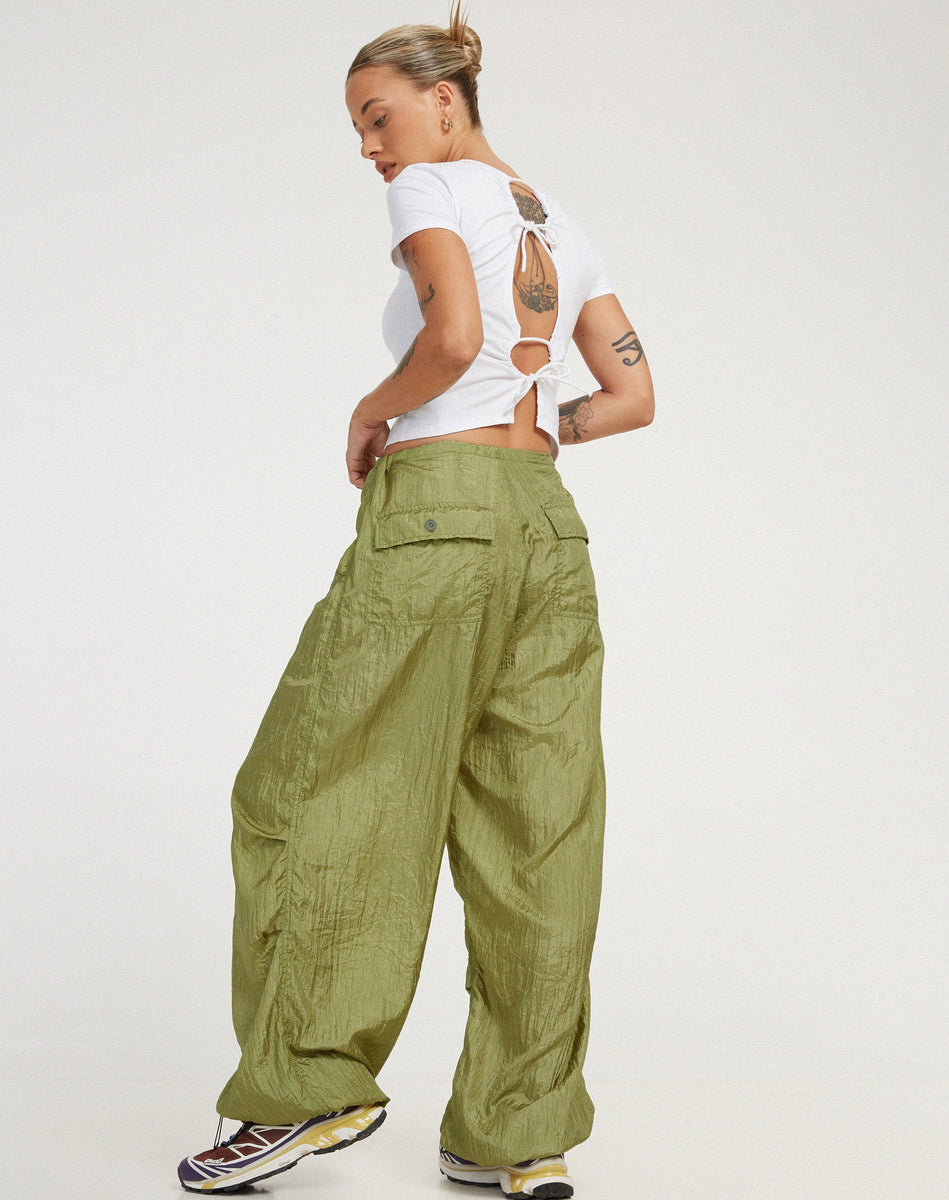 Parachute Pickle Wide Leg Cargo Trousers | Chute – motelrocks-com-us