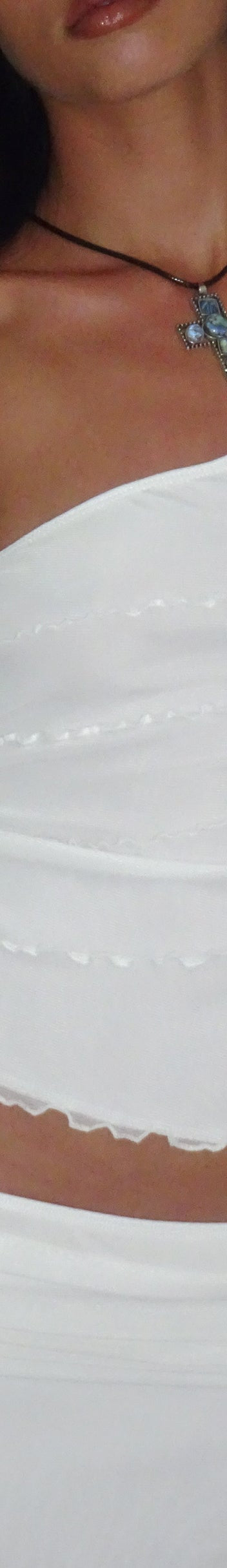 Ivory Mesh One Shoulder Top | Cochise – motelrocks-com-us