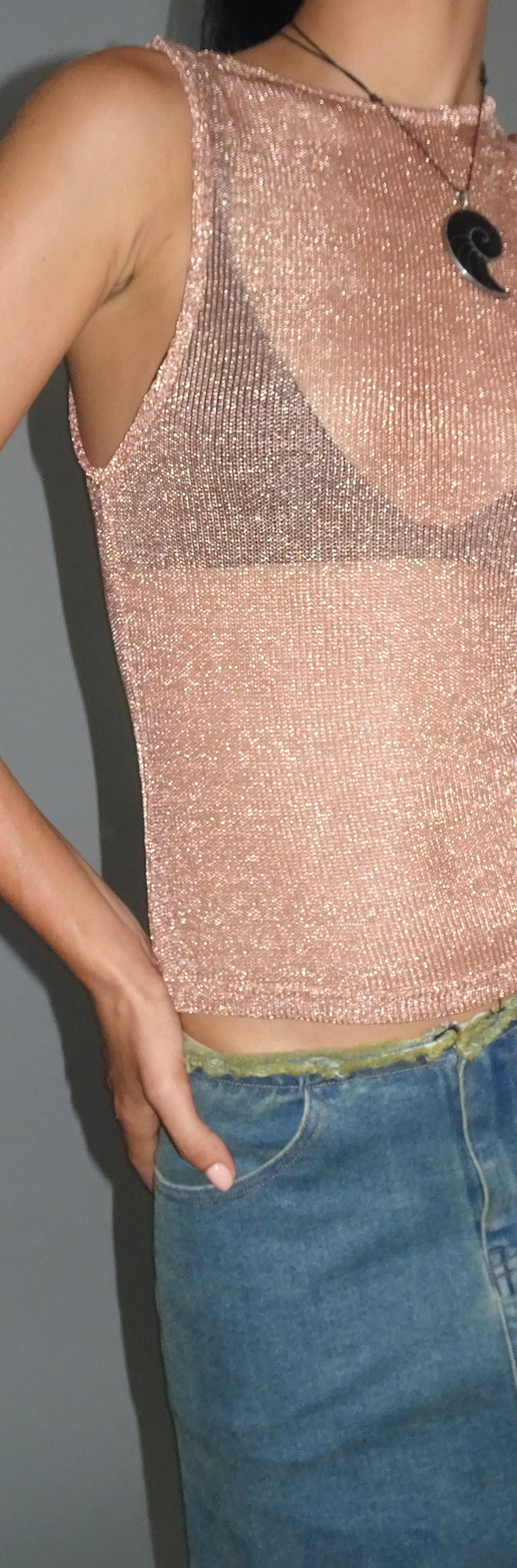 Rose Gold Chain Tank Top | Cosima – motelrocks-com-us