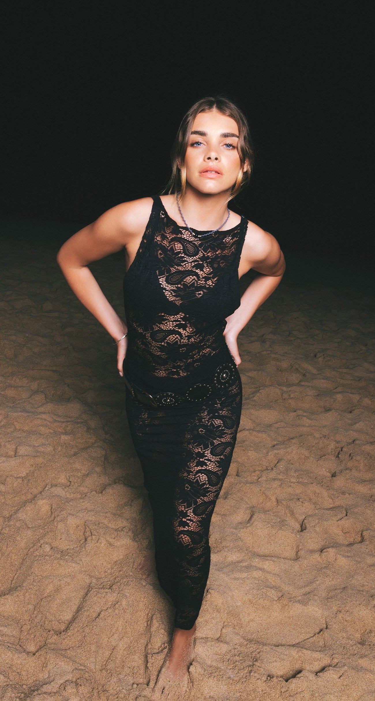 Jet Black Tie Back Lace Maxi Dress | Daudy – motelrocks-com-us