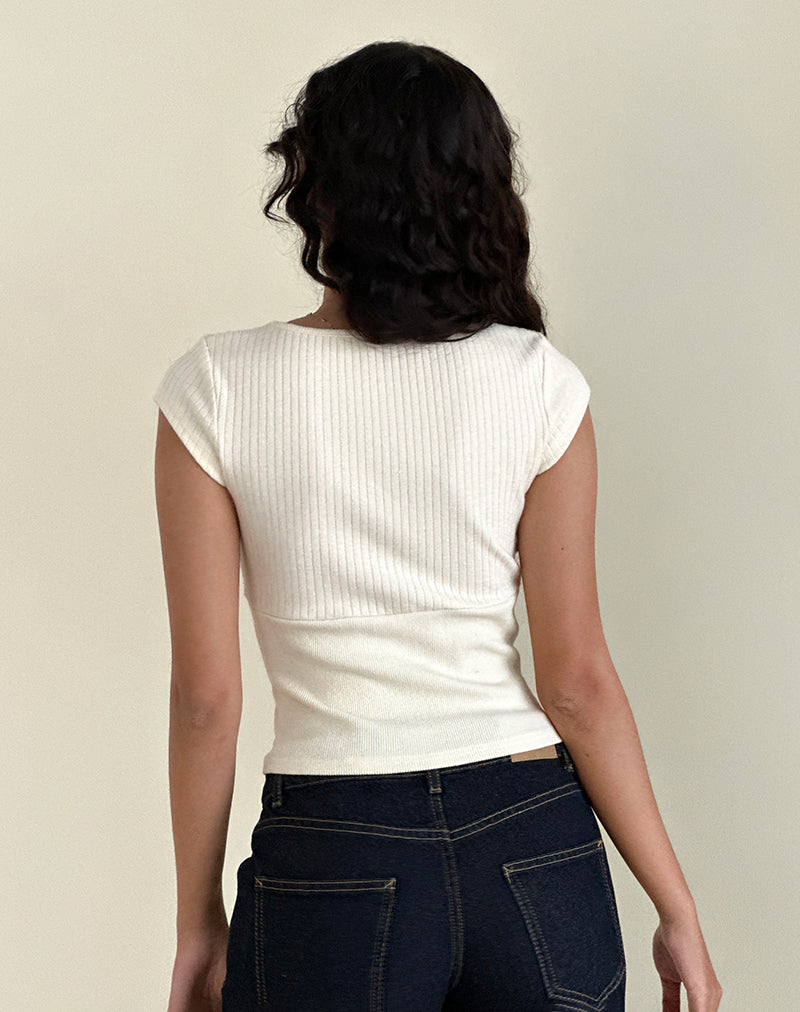 Ivory Button Through Top | Dawira – motelrocks-com-us