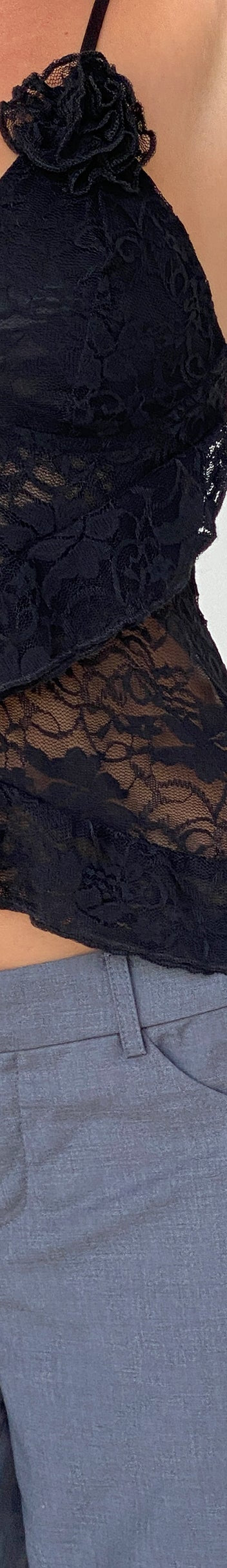 Lace Black Ruffle Top | Datyona – motelrocks-com-us