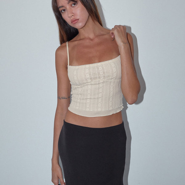 Lace Ivory Cami Top | Deska – motelrocks-com-us