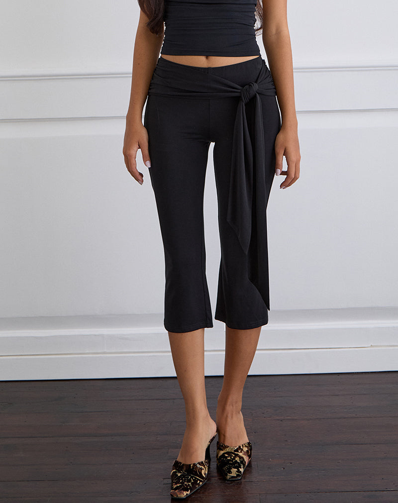 Black Tie Side Cupro Capri | Effy – motelrocks-com-us
