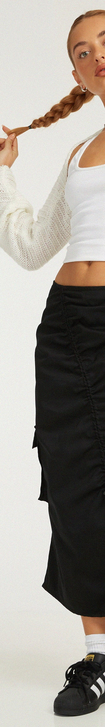 Black Low Rise Maxi Skirt | Enore – motelrocks-com-us