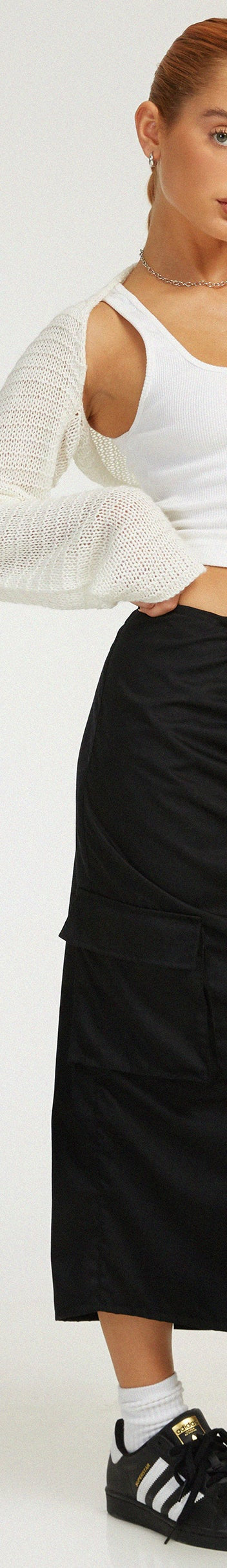 Black Low Rise Maxi Skirt | Enore – motelrocks-com-us