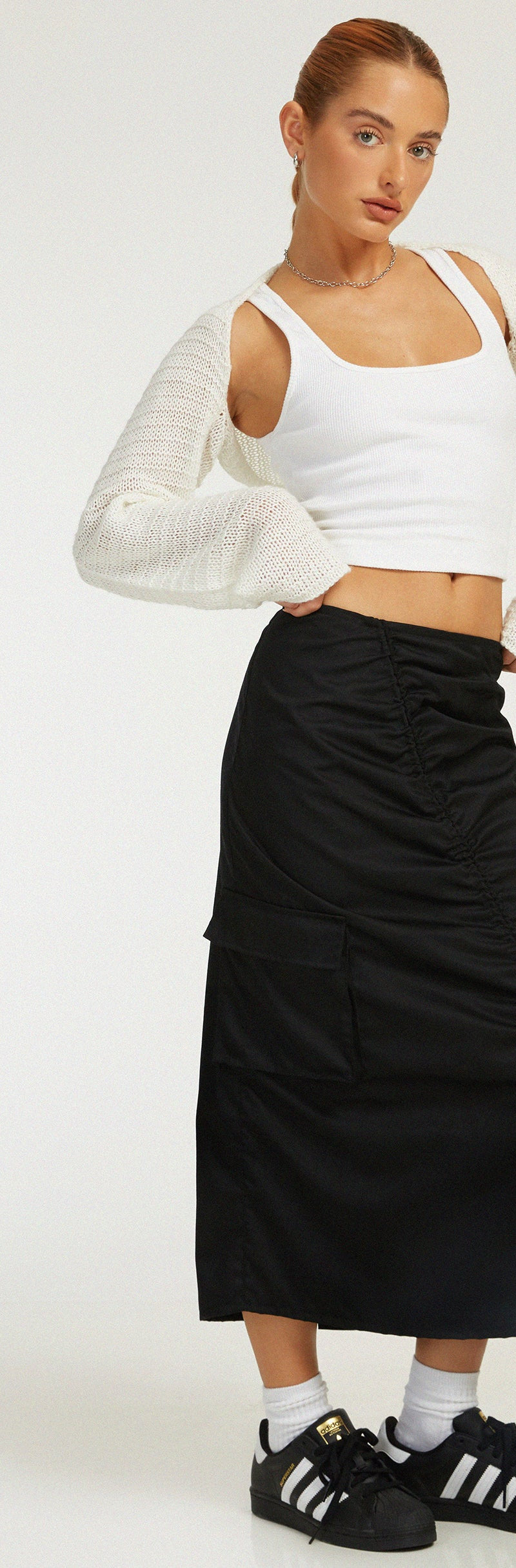 Black Low Rise Maxi Skirt | Enore – motelrocks-com-us
