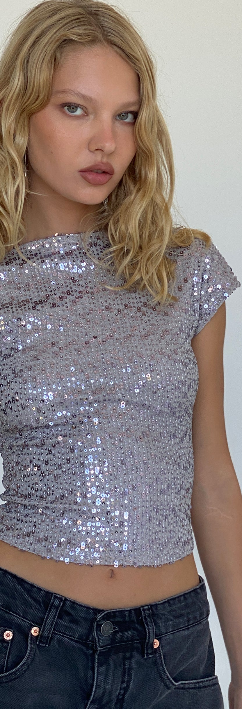 Silver Sequin Backless Top | Erika – motelrocks-com-us
