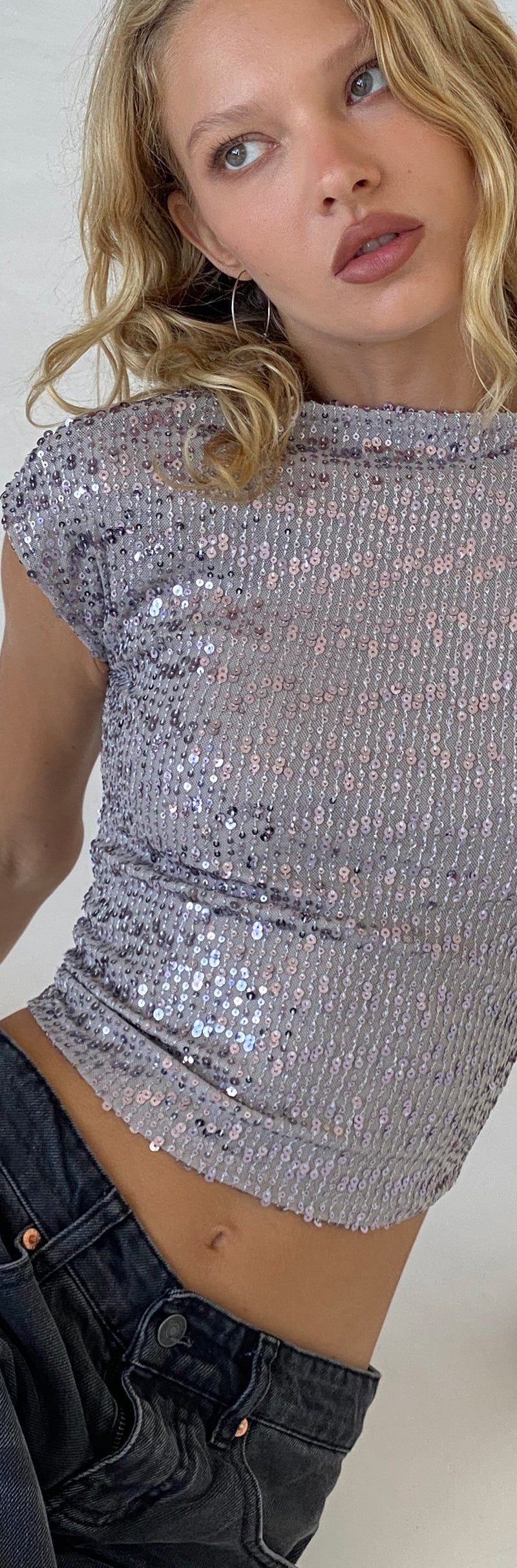 Silver Sequin Backless Top | Erika – motelrocks-com-us