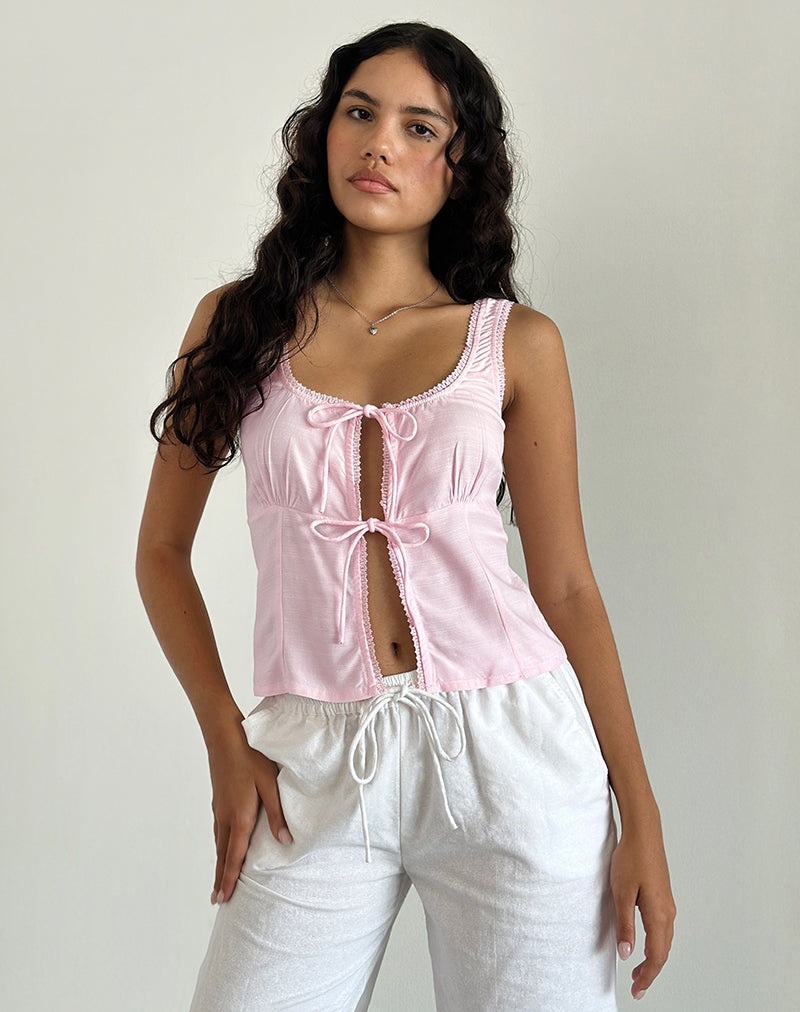 Light Pink Private Slub Top | Esau – motelrocks-com-us