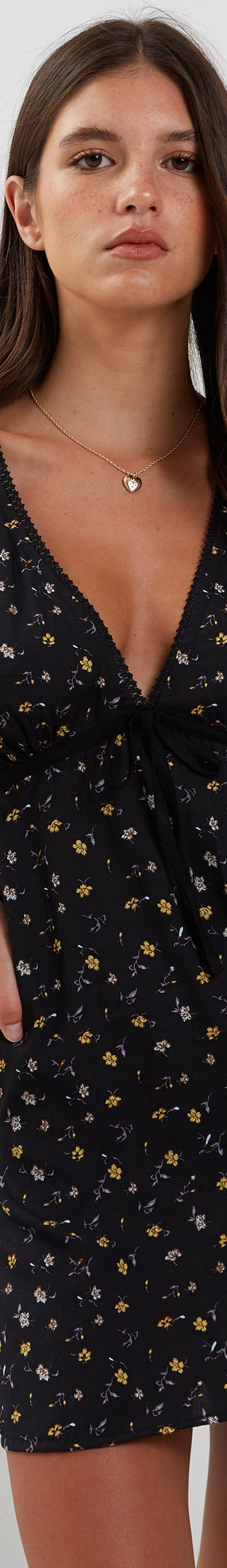 Pretty Petal Black Mini Dress | Evilia – motelrocks-com-us