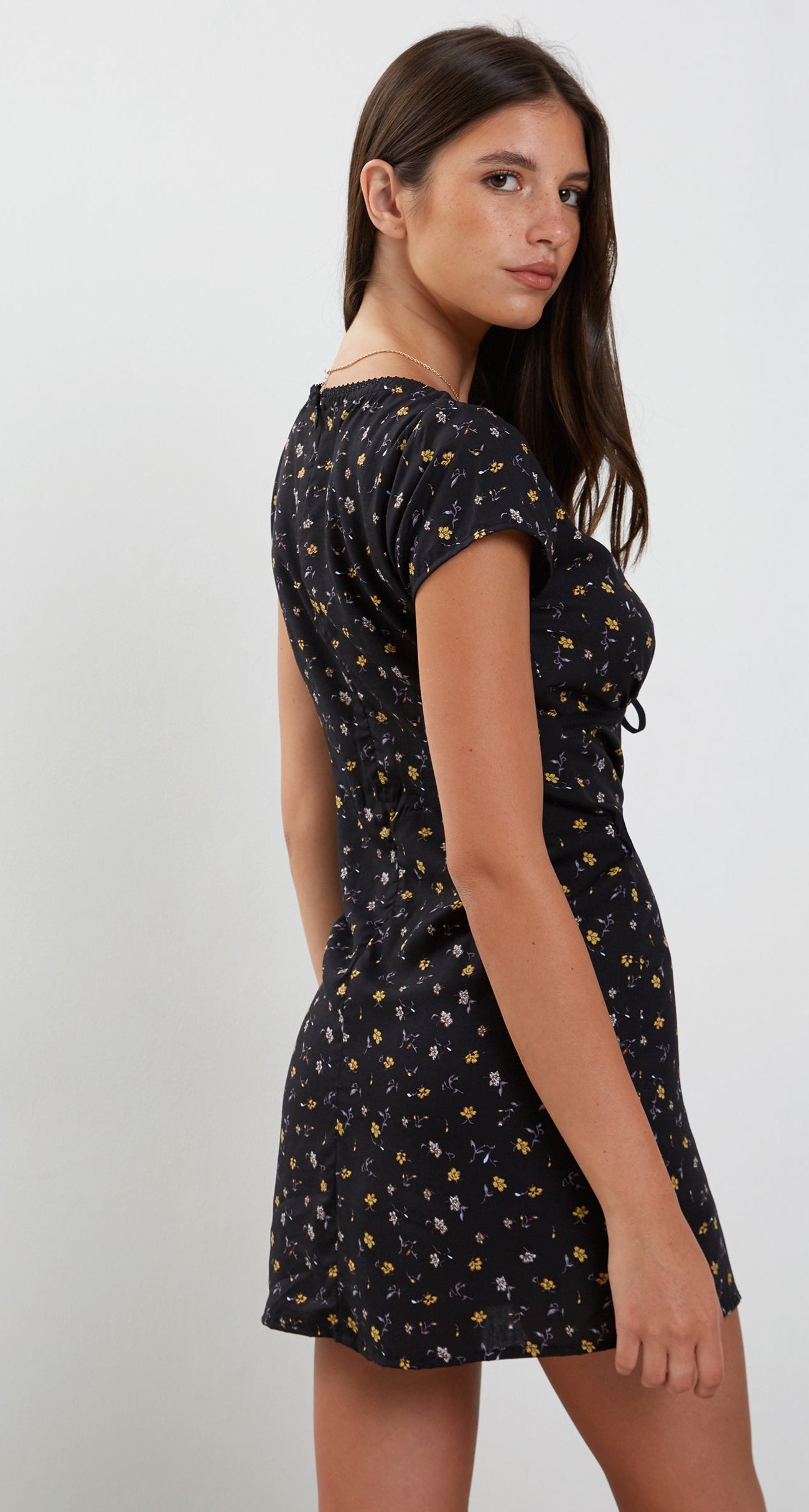 Pretty Petal Black Mini Dress | Evilia – motelrocks-com-us