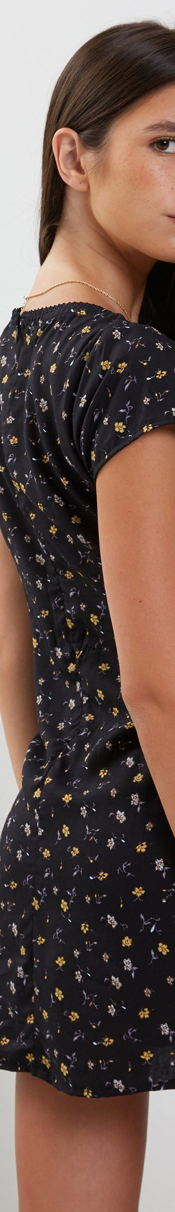 Pretty Petal Black Mini Dress | Evilia – motelrocks-com-us