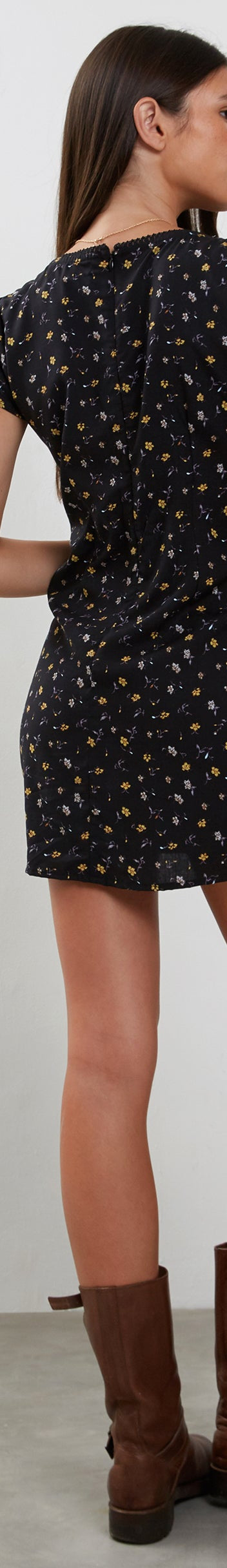Pretty Petal Black Mini Dress | Evilia – motelrocks-com-us