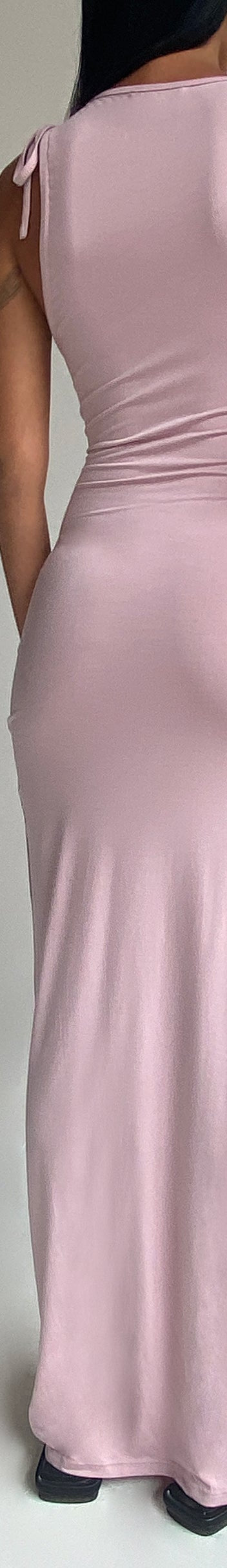 Slinky Baby Pink Maxi Dress | Elinor – motelrocks-com-us