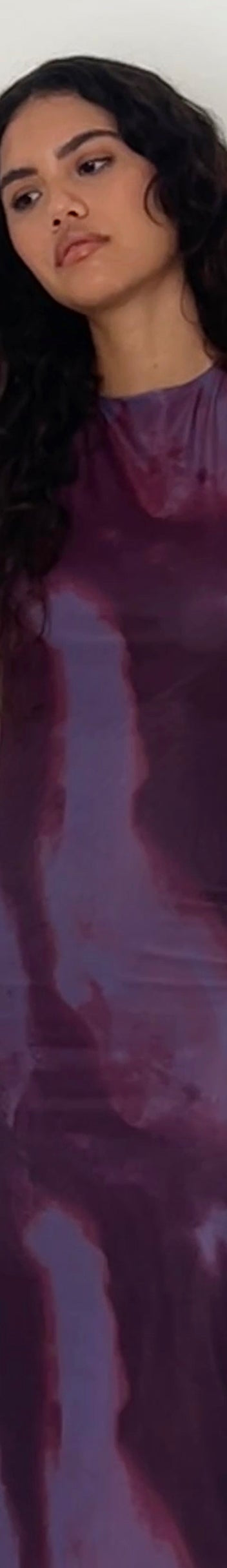 Watercolour Wine Printed Maxi Dress | Fayola – motelrocks-com-us