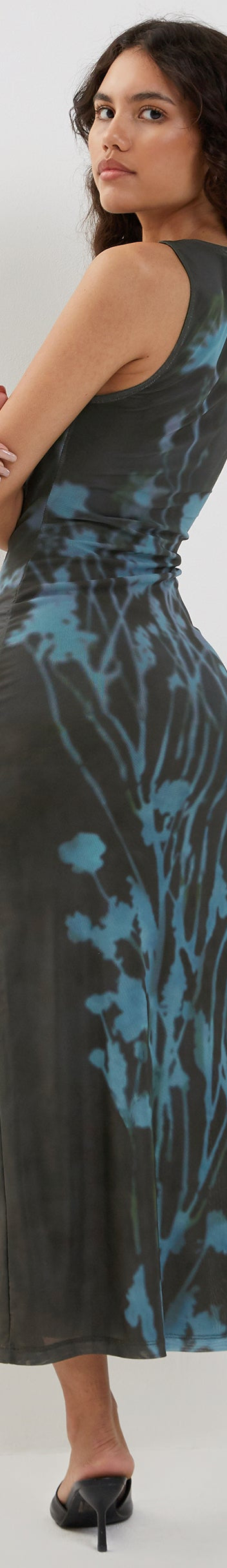 Lumen Mesh Green Midi Dress | Flo – motelrocks-com-us