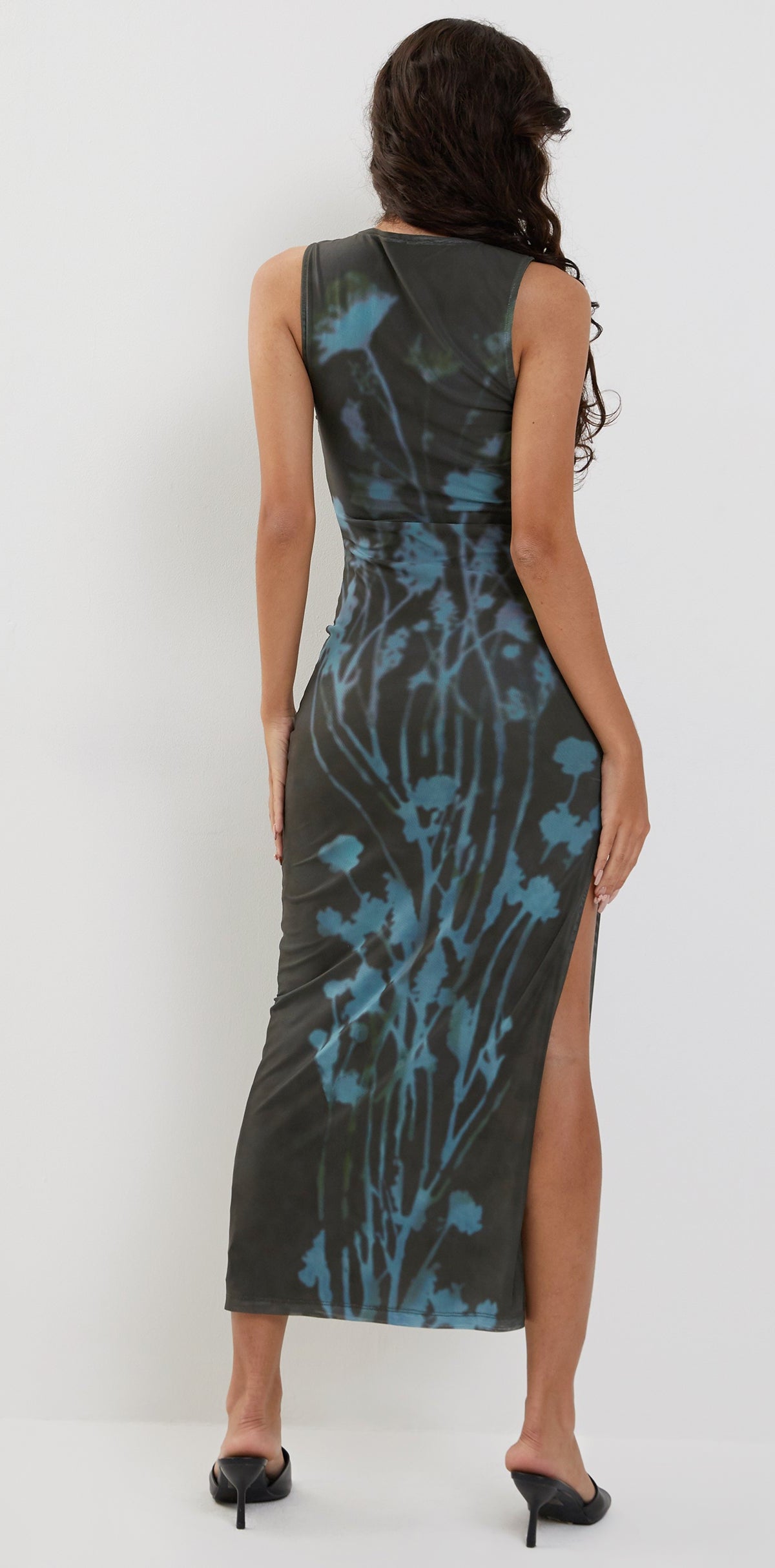 Lumen Mesh Green Midi Dress | Flo – motelrocks-com-us