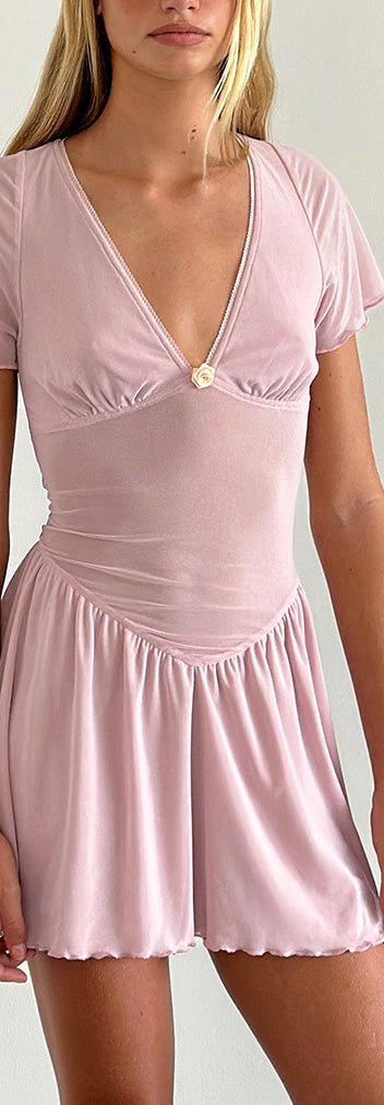Mesh Baby Pink Mini Dress | Geni – motelrocks-com-us