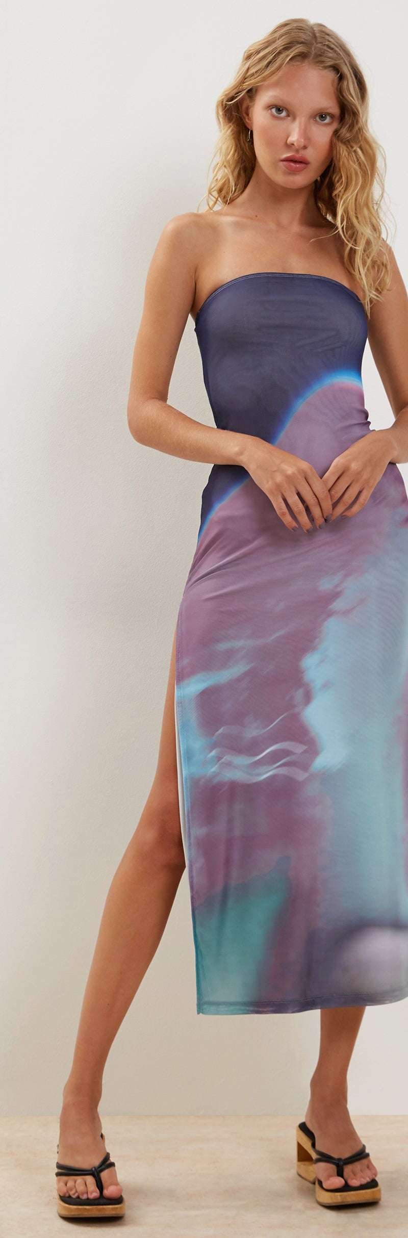 Pink Digi Gradient Print Maxi Dress | Givanda – motelrocks-com-us