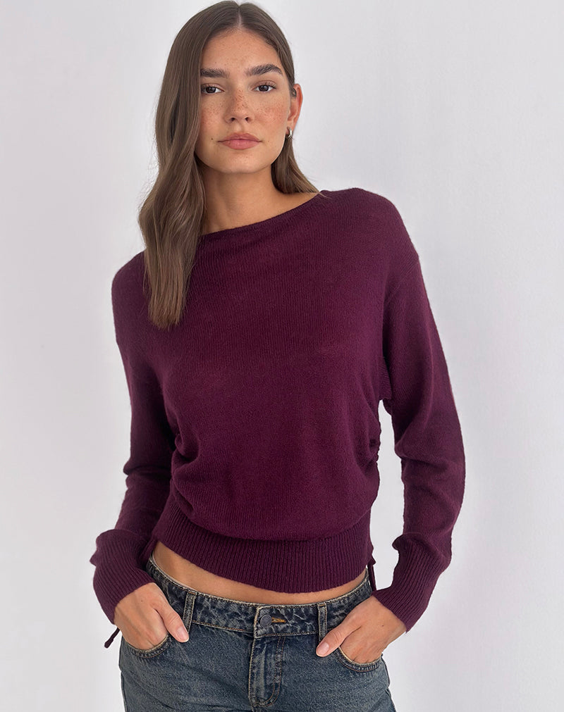 Plum Long Sleeve Knit Top | Grisha – motelrocks-com-us