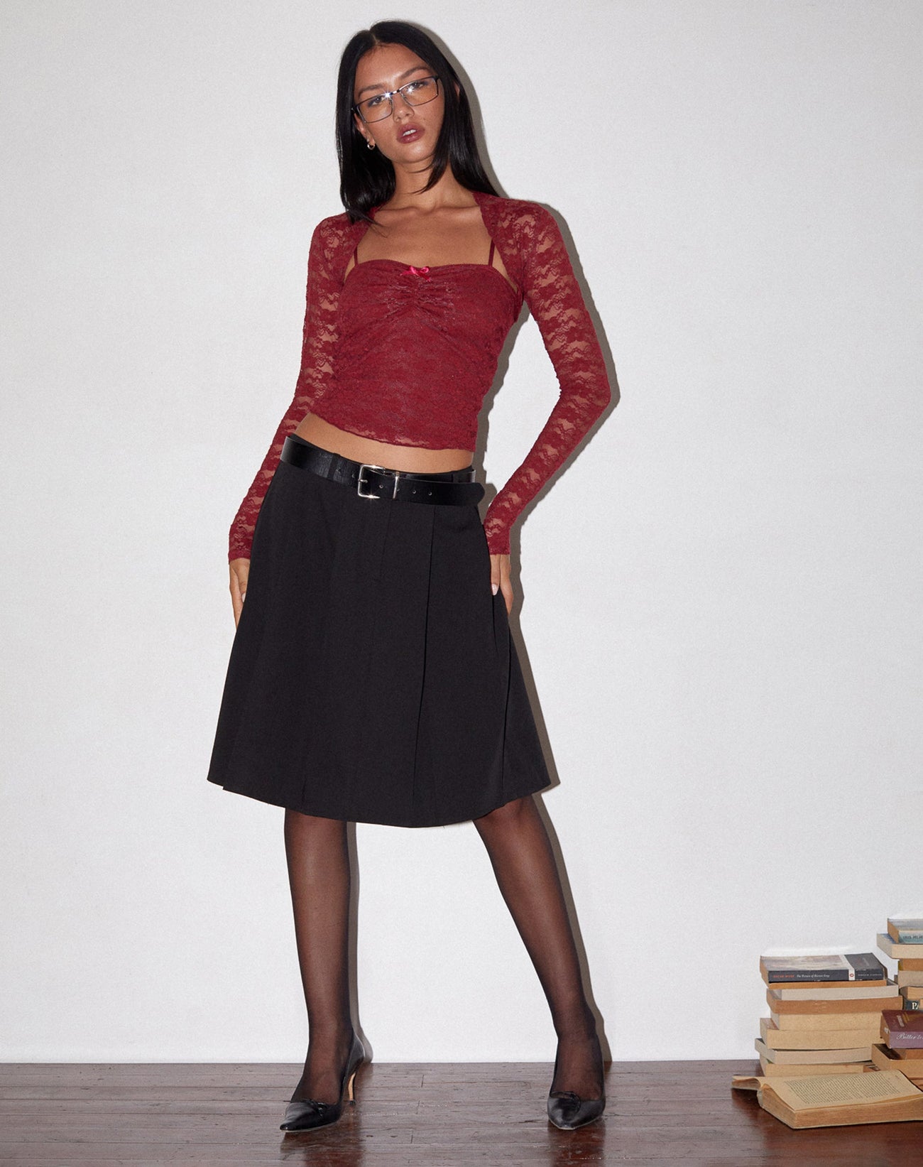 Maroon Lace Cami Top | Hali – motelrocks-com-us