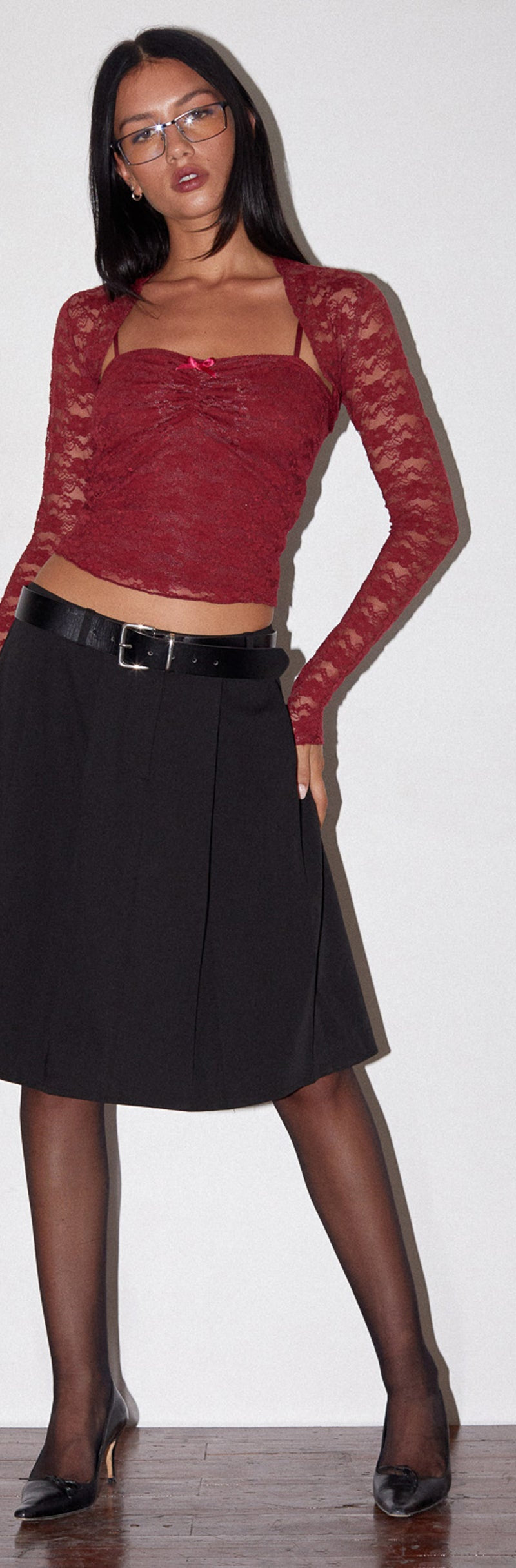 Maroon Lace Cami Top | Hali – motelrocks-com-us