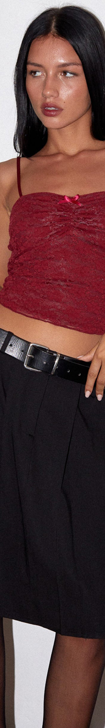 Maroon Lace Cami Top | Hali – motelrocks-com-us