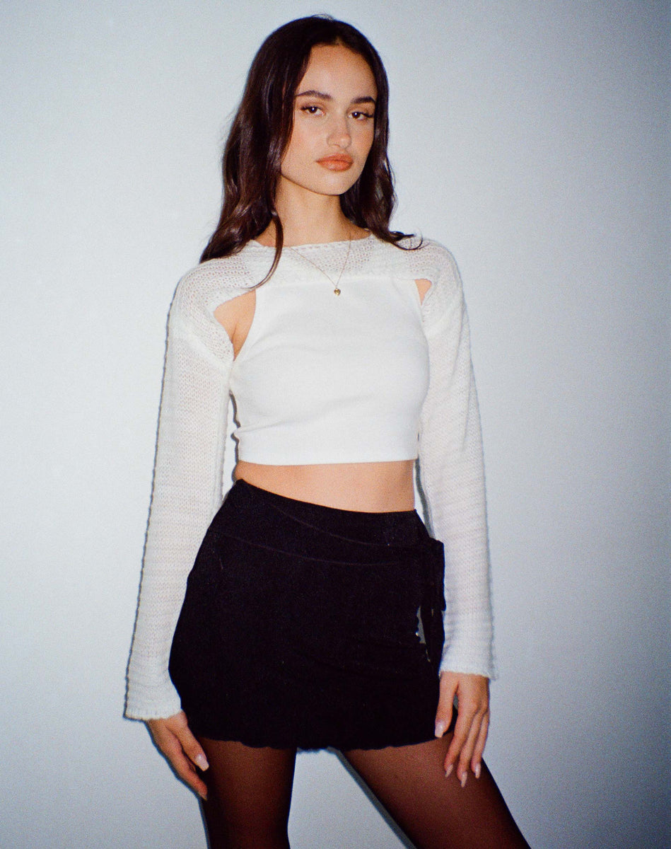 Ivory Bolero Top | Hantaro – motelrocks-com-us