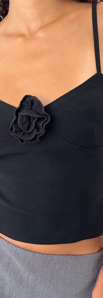 Black Rosette Cami Top | Indus – motelrocks-com-us