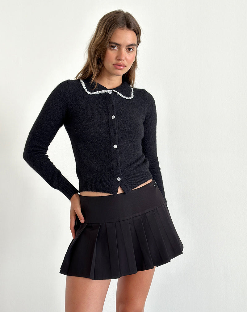 Jaiko Cardigan in Knit Black – motelrocks-com-us