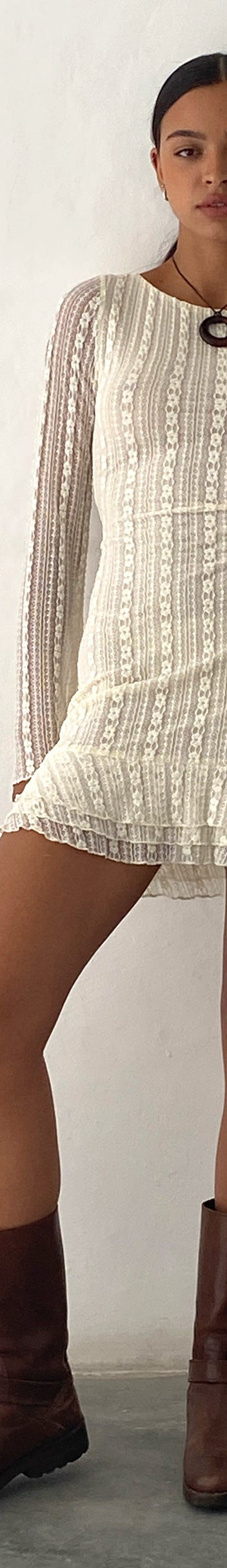 Cream Open Back Lace Mini Dress | Jeilani – motelrocks-com-us