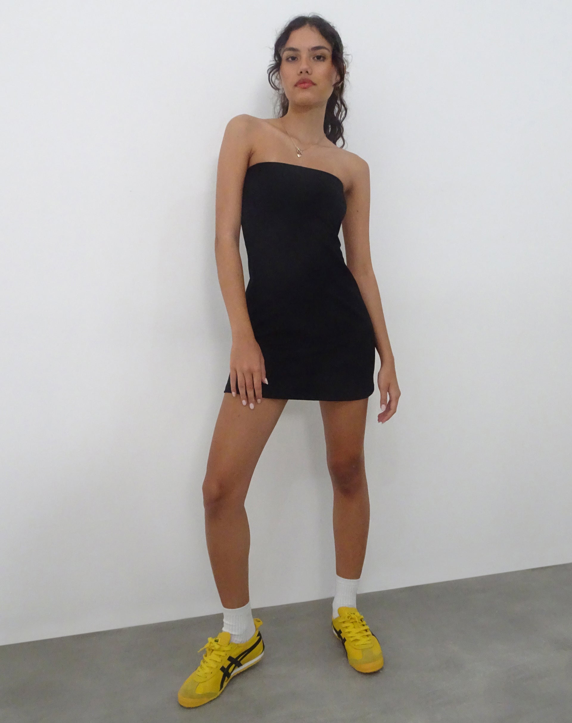 Black Bandeau Mini Dress | Jeriah – motelrocks-com-us