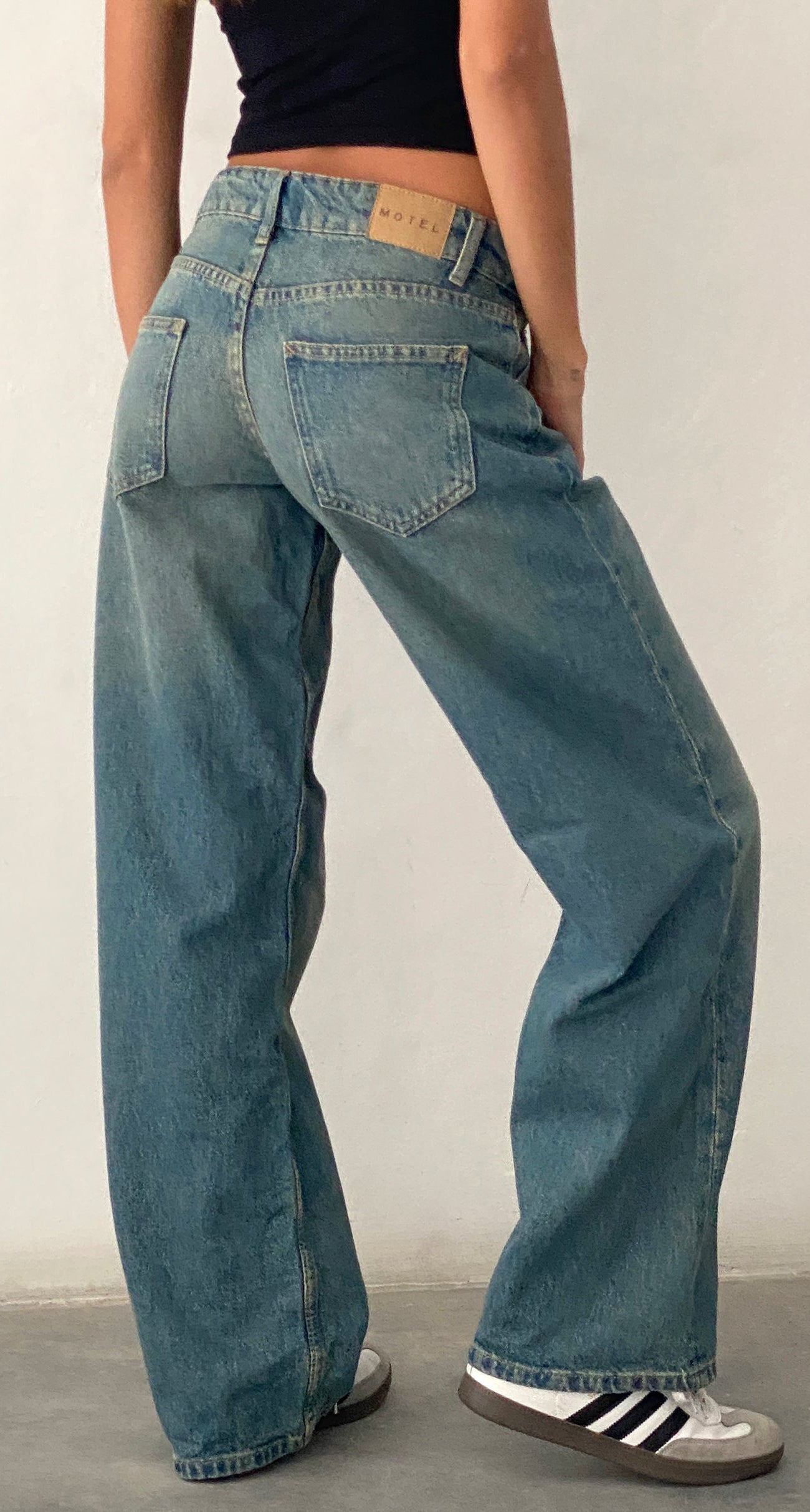 Vintage Blue Green Low Rise Straight Leg Jeans | Parallel – motelrocks ...