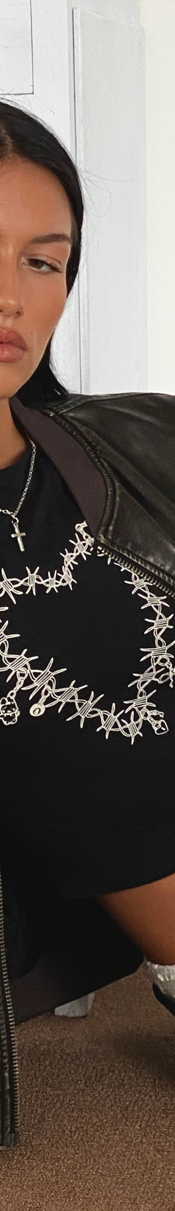 Black Tee with Cutie Thorns | Jonnet – motelrocks-com-us