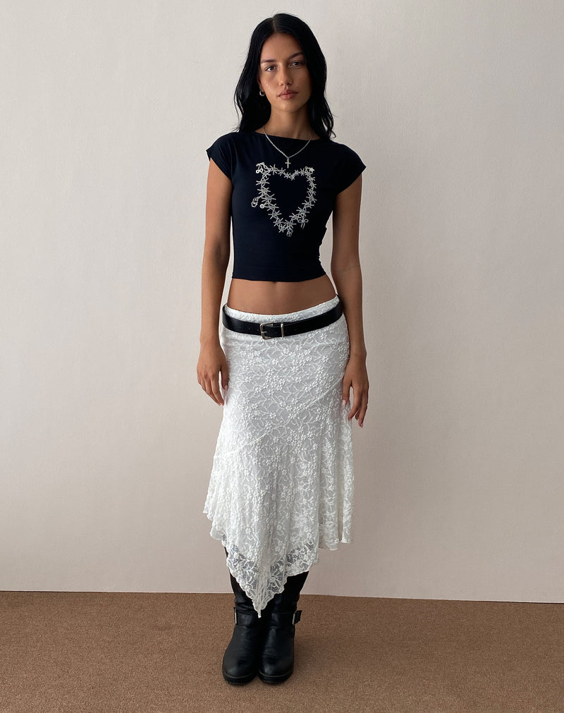 Black Tee with Cutie Thorns | Jonnet – motelrocks-com-us