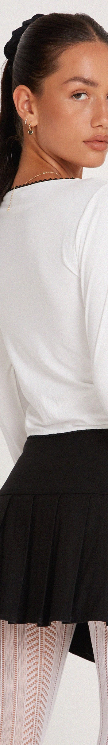 White Jersey Ballet Long Sleeve Top | Junie – motelrocks-com-us