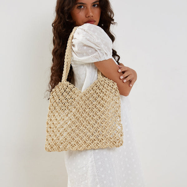 Ivory Macrame Bag | Karnavi – motelrocks-com-us